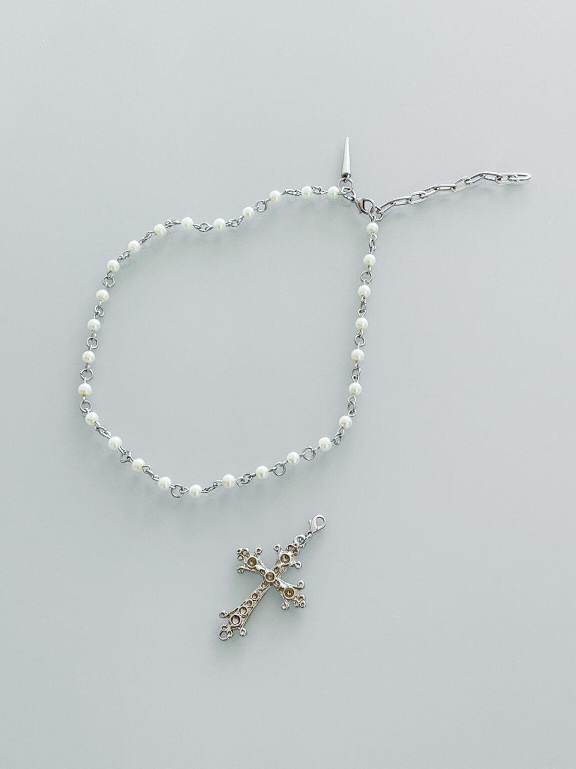 Colar Pearl Cross - HIGHER STORE ⚡️