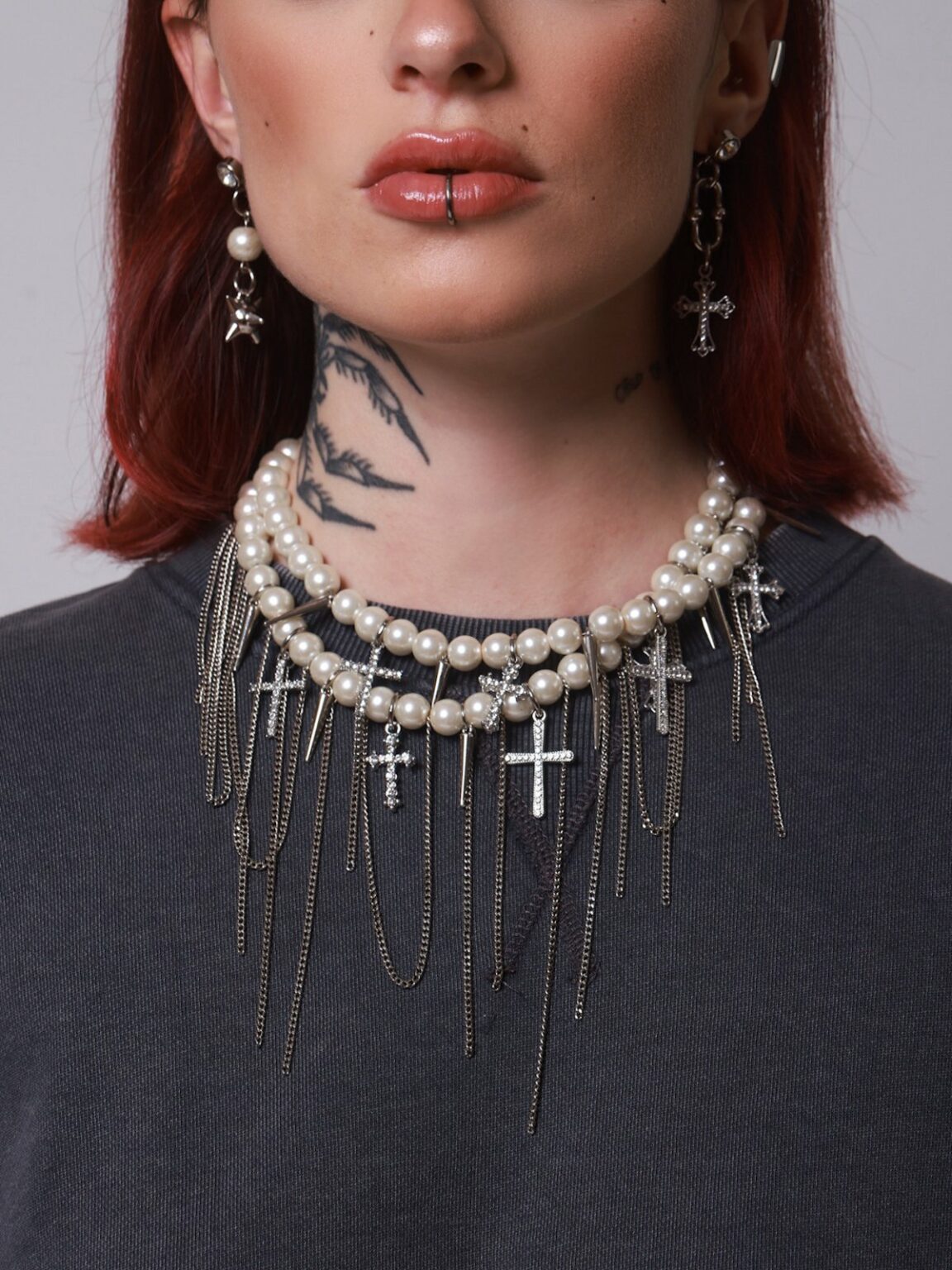 Colar Shine Cross Franjas – HIGHER STORE ⚡️